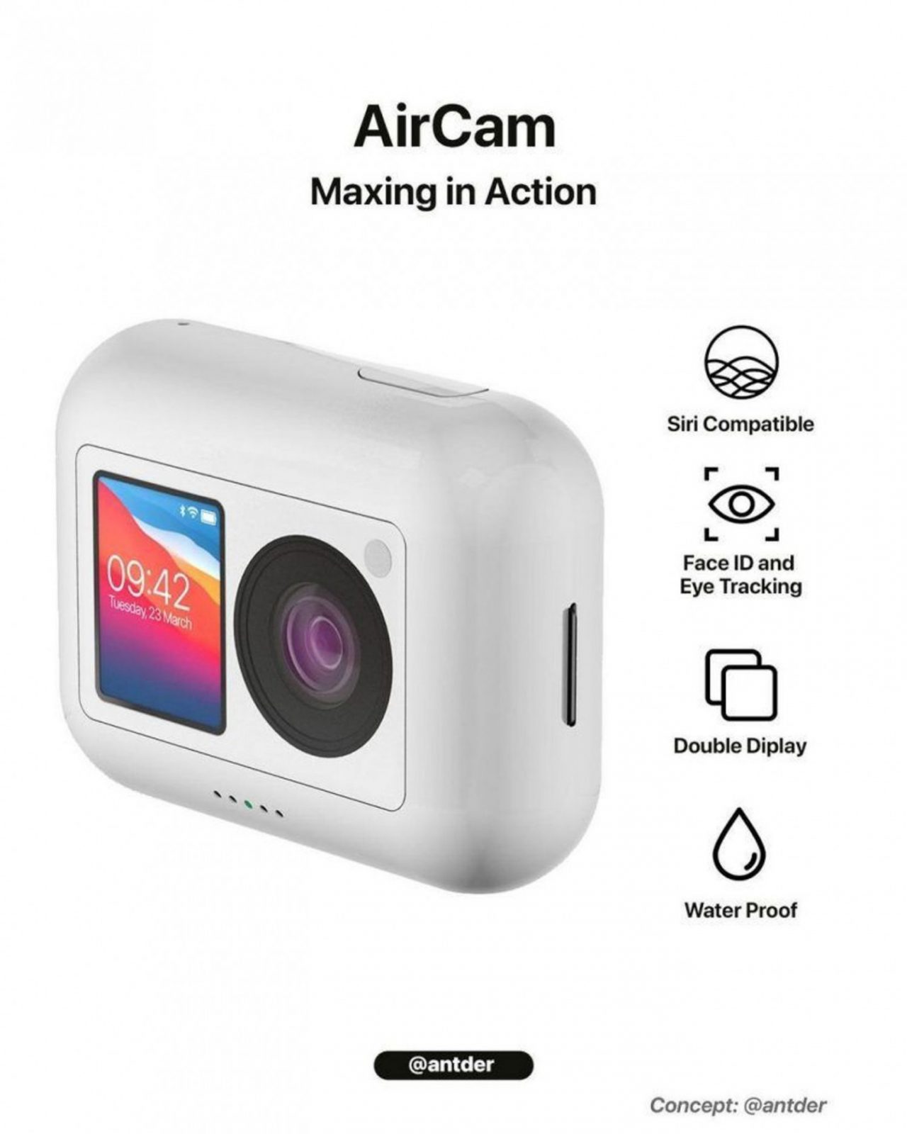 苹果新品「AirCam」概念照曝光！多功能随身相机、疗愈机身、绝美配色一次看！