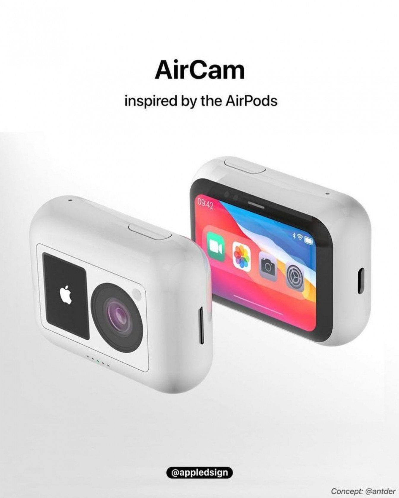 苹果新品「AirCam」概念照曝光！多功能随身相机、疗愈机身、绝美配色一次看！